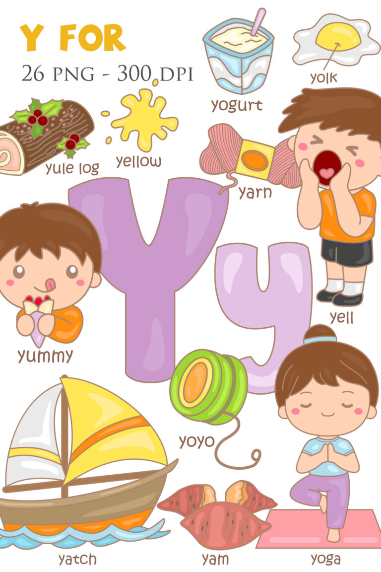 Alphabet Y For Vocabulary School Letter Reading Writing Font Study ...