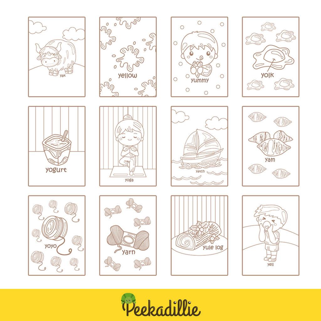 Alphabet Y For Vocabulary School Letter Reading Writing Font Study ...