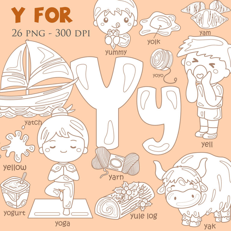Alphabet Y For Vocabulary School Letter Reading Writing Font Study ...