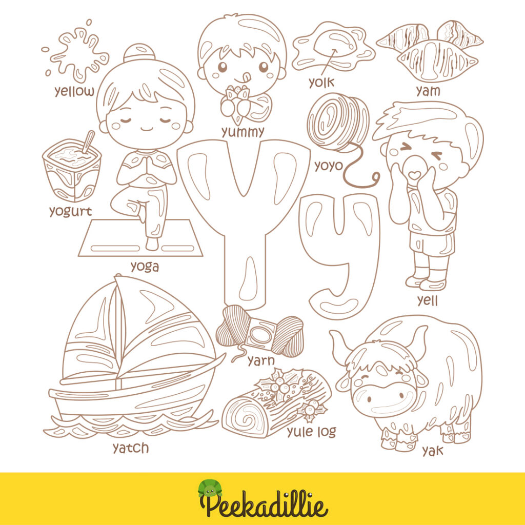 Alphabet Y For Vocabulary School Letter Reading Writing Font Study ...