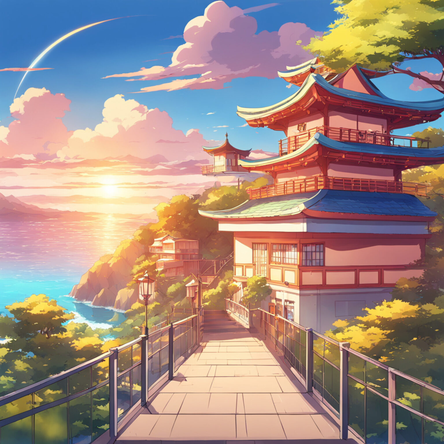Places and landscapes in anime style - MasterBundles