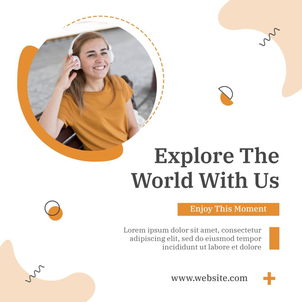 Train Journeys Social Media Post Template - MasterBundles