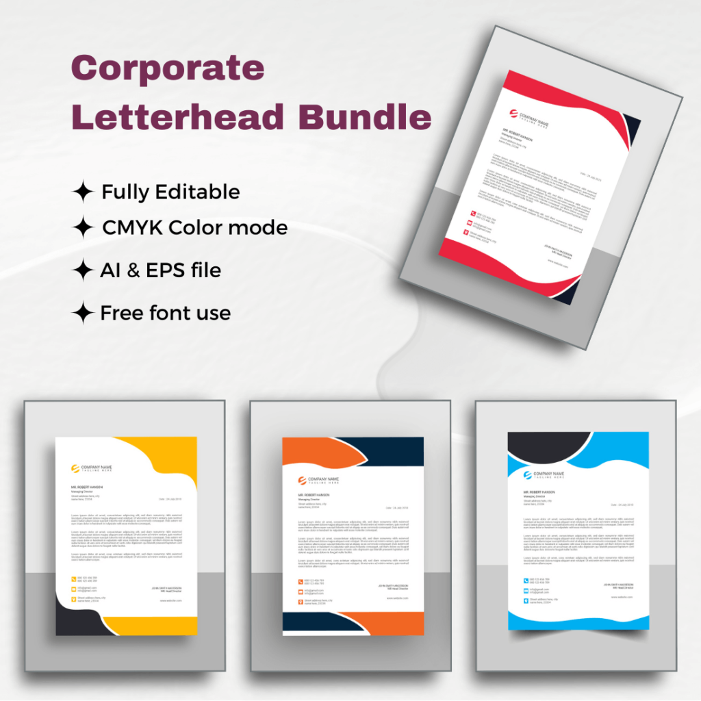 Letterhead Design Pack – MasterBundles