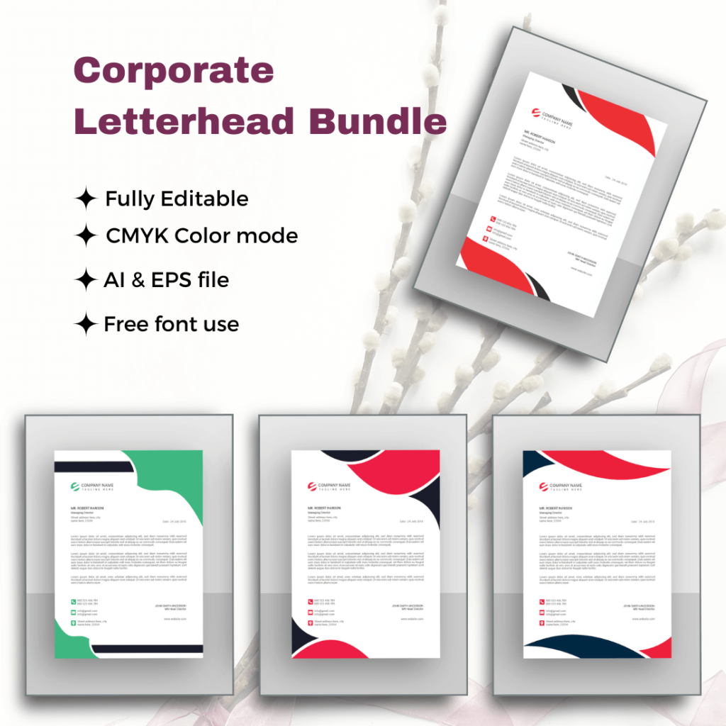 Stylish Letterhead Design - MasterBundles