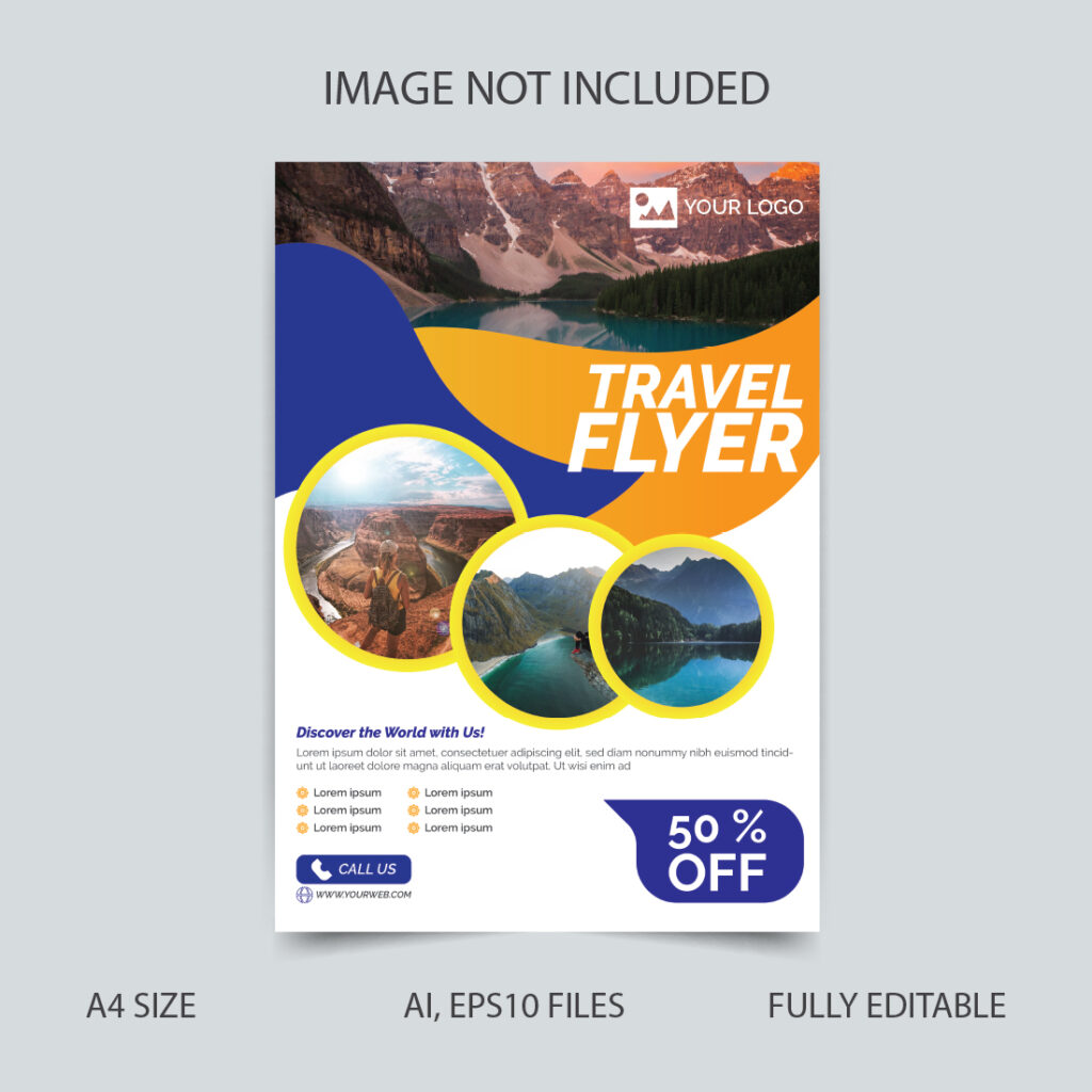 Travel agency flyer design templates - MasterBundles