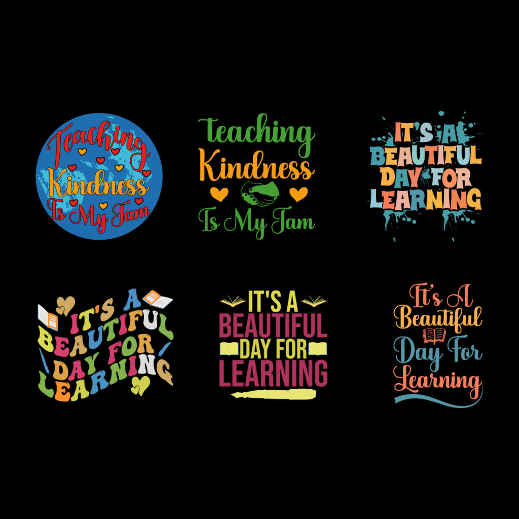 6 Choose kindness inspirational card with colorful rainbow and ...