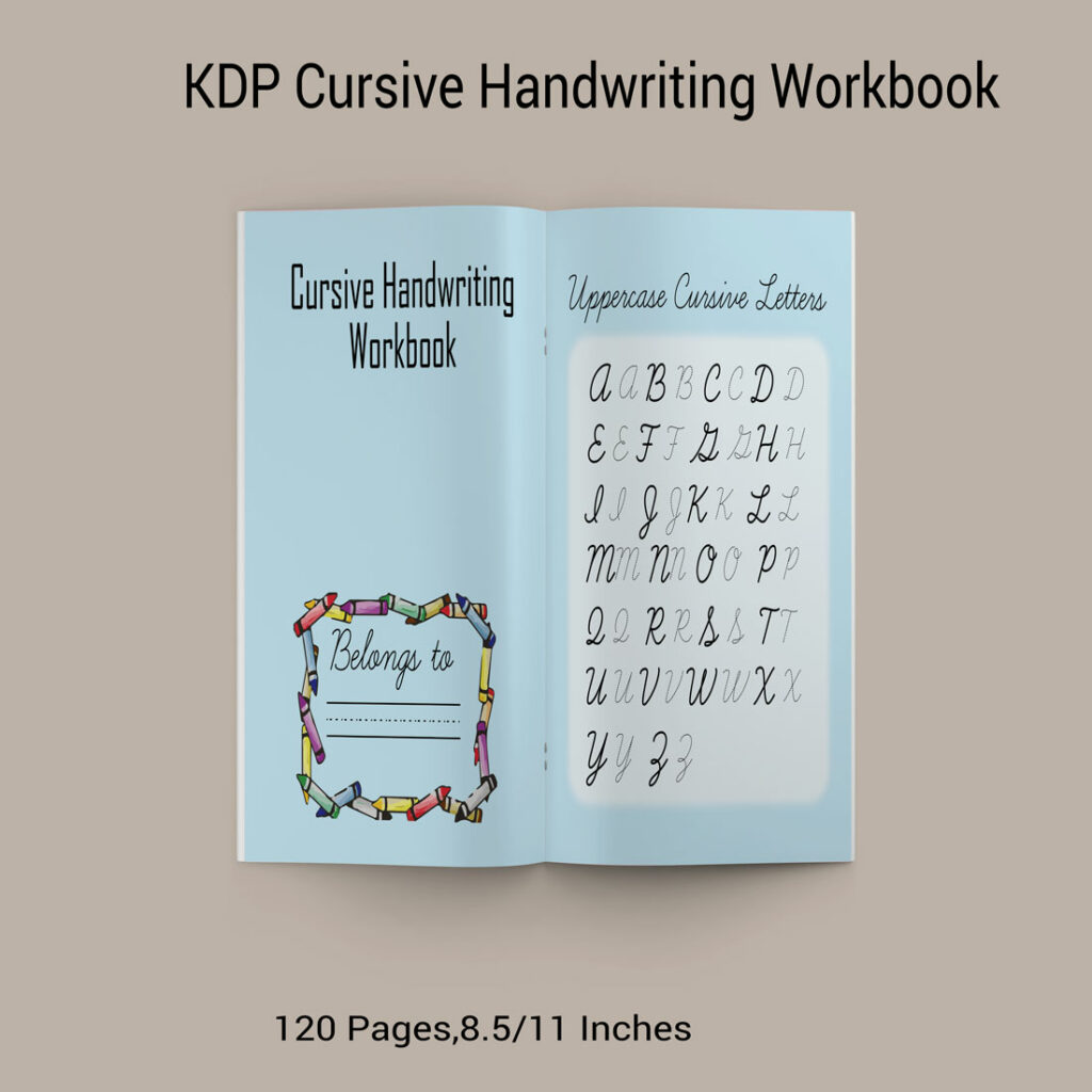 KDP Cursive Handwriting Workbook - MasterBundles