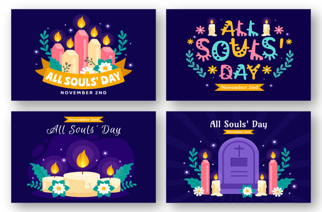 12 All Souls Day Vector Illustration - MasterBundles
