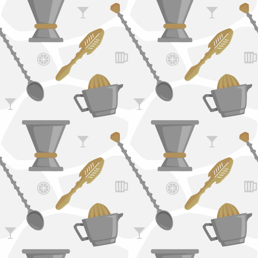 Bartender Seamless Pattern in Vector - MasterBundles