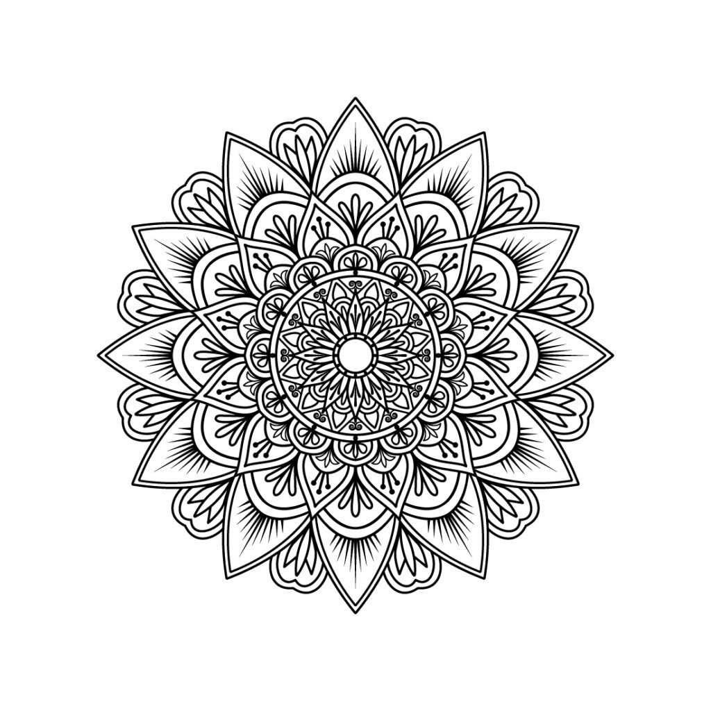 Bundle of 10 Meditation Mandala for Paper Cutting or Coloring Book ...
