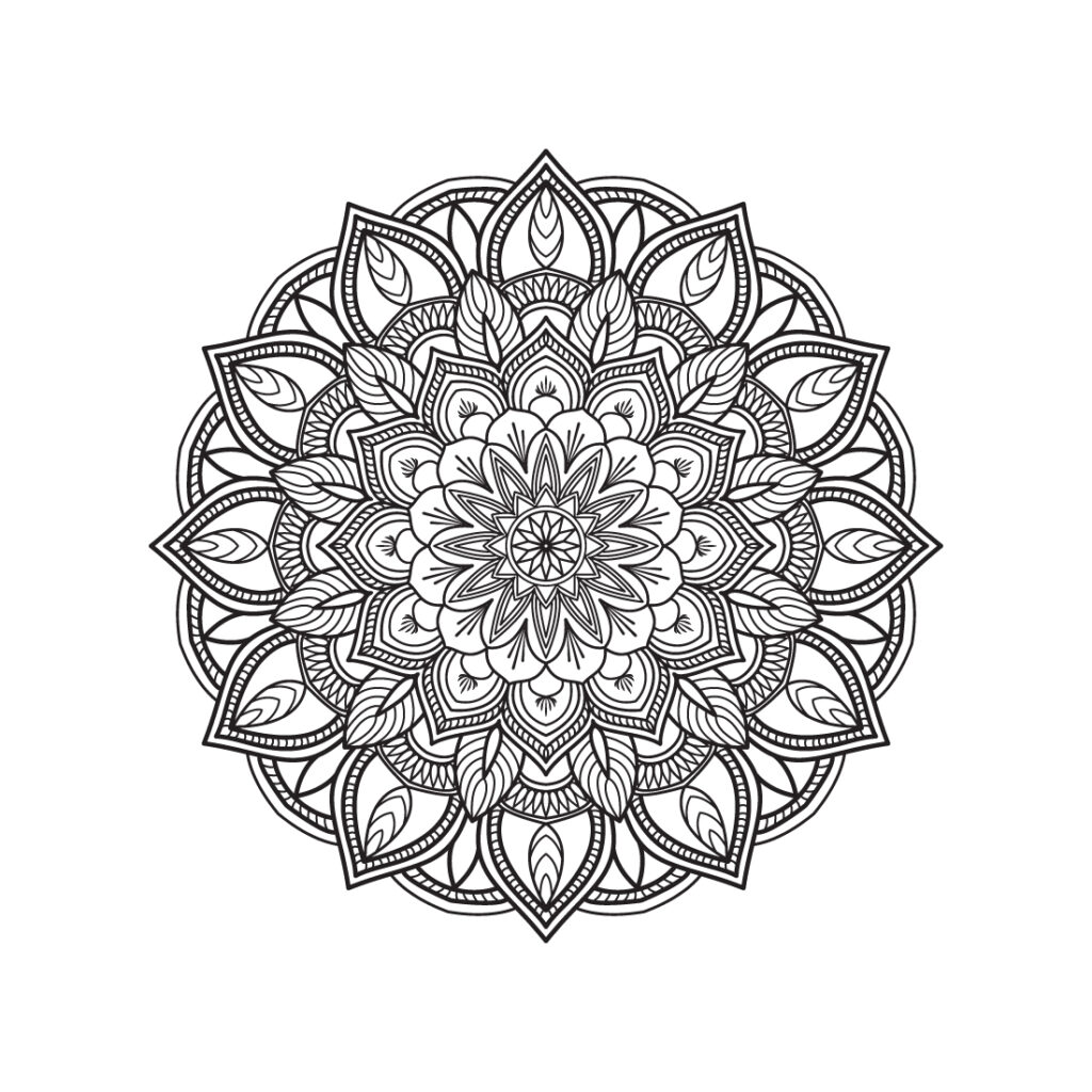 Bundle of 10 Relaxation Mandalas Coloring Book Pages - MasterBundles