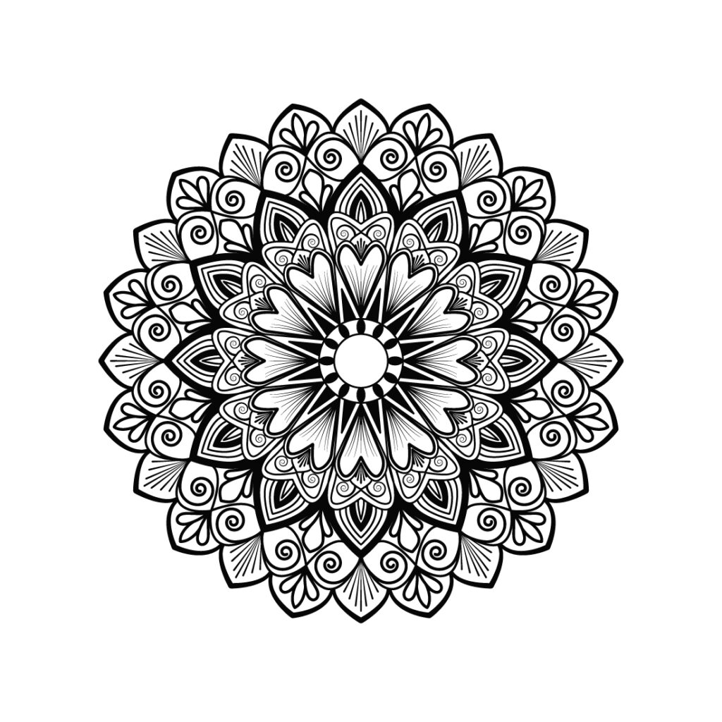 Bundle of 10 Meditation Mandala for Paper Cutting or Coloring Book ...