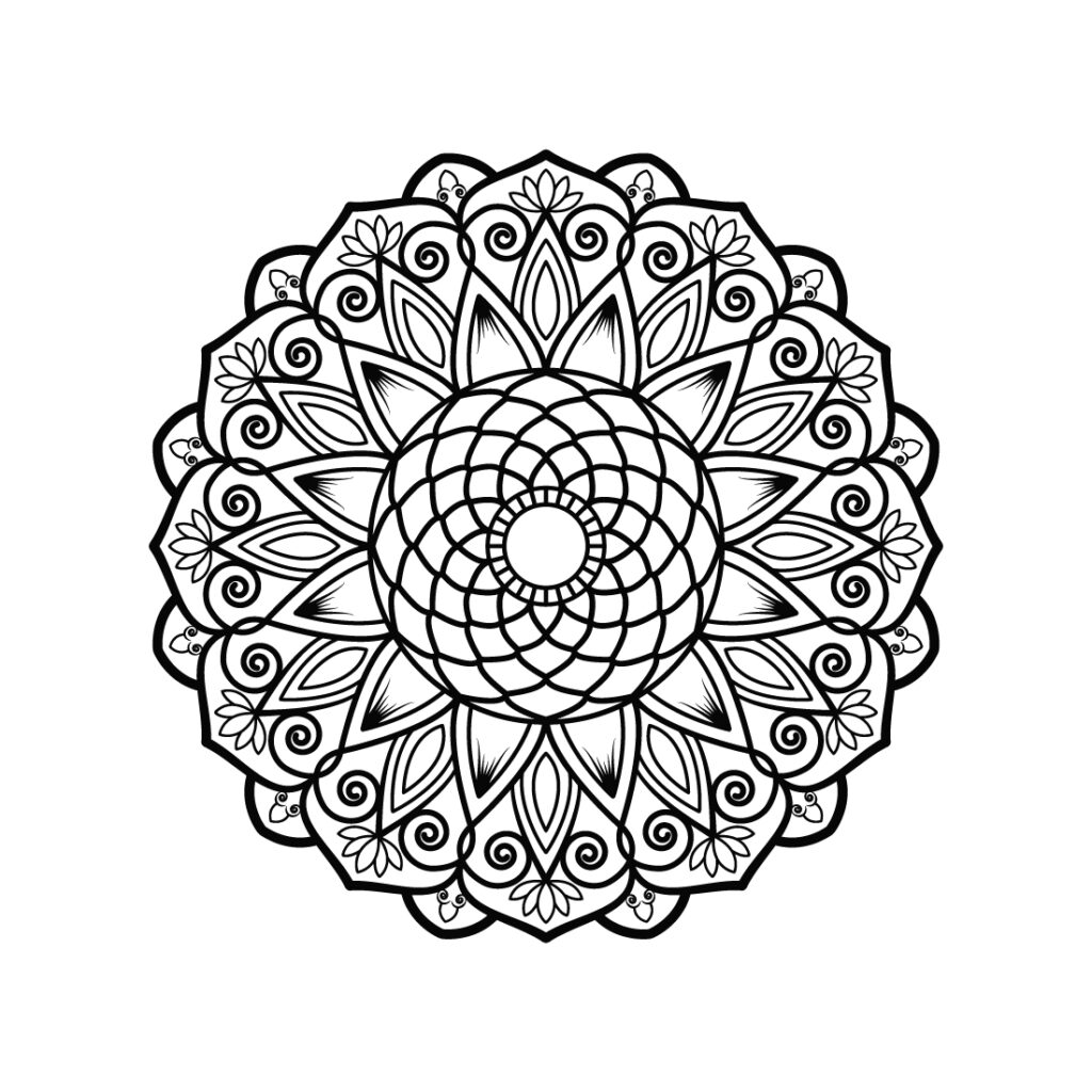 Bundle of 10 Relaxation Mandalas Coloring Book Pages - MasterBundles