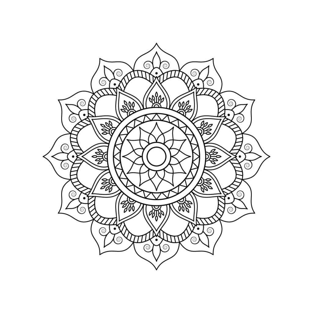 Bundle of 10 Mandala Coloring Book Pages - MasterBundles
