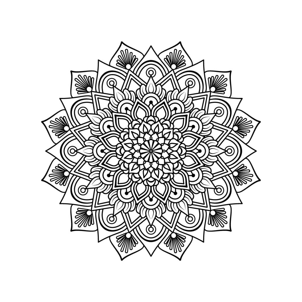 Bundle of 10 Mindfulness Mandalas for Paper Cutting or Coloring Books ...