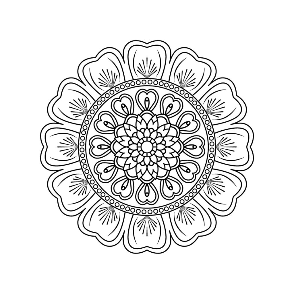 Bundle of 10 Mandala Coloring Book Pages - MasterBundles