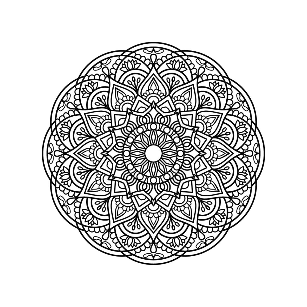Bundle of 10 Mindfulness Mandalas for Paper Cutting or Coloring Books ...