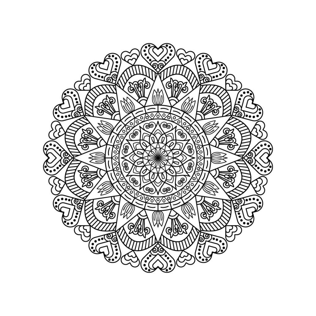 Bundle of 10 Mandala Coloring Book pages - MasterBundles