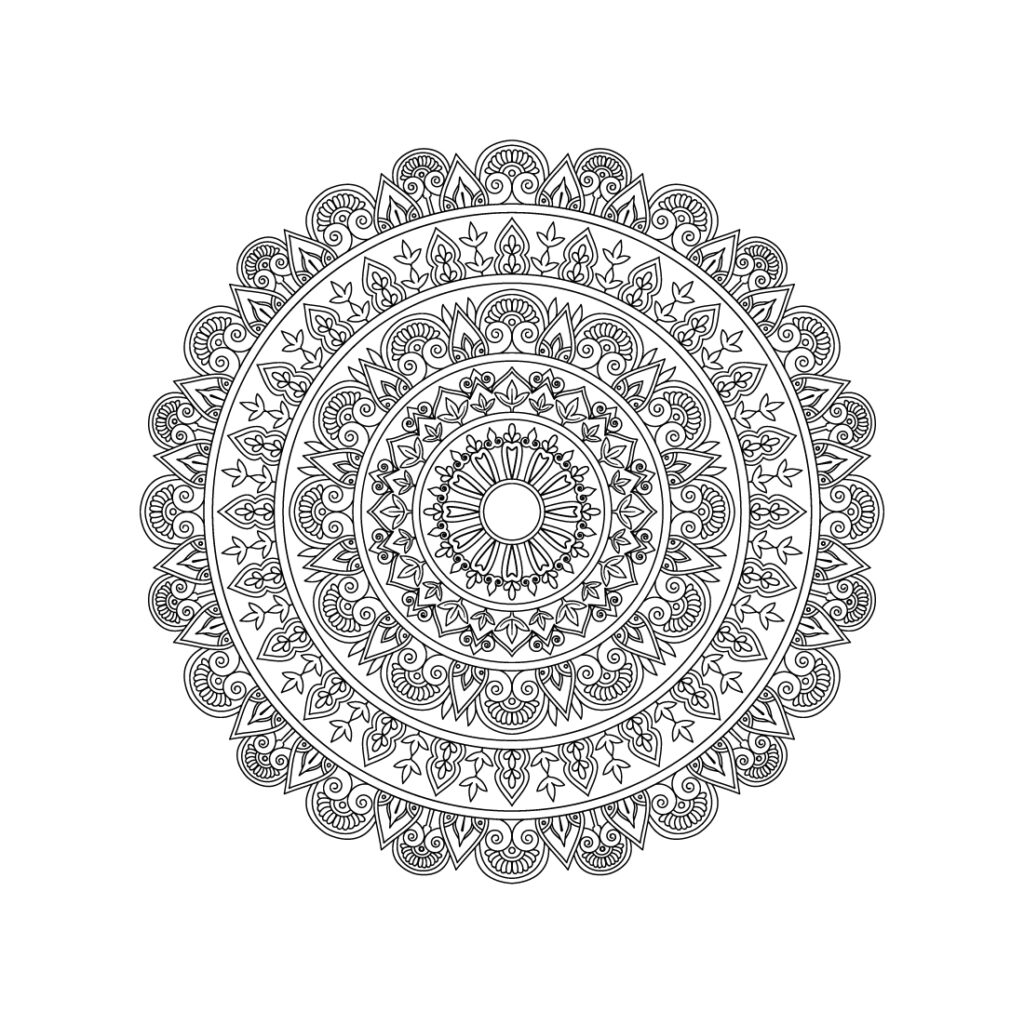 Bundle of 10 Mandala Coloring Book pages - MasterBundles