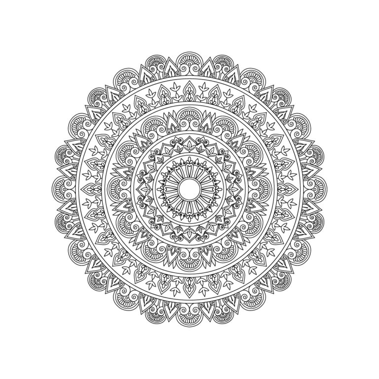 Bundle of 10 Mandala Coloring Book pages - MasterBundles