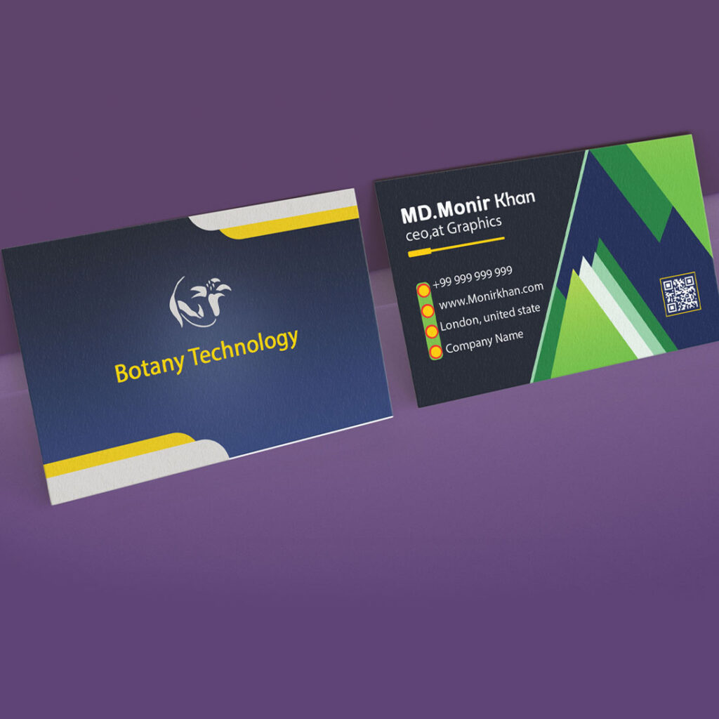Dual pics modern Business card design - MasterBundles