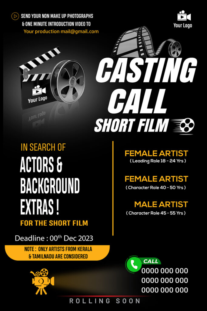casting call poster - MasterBundles