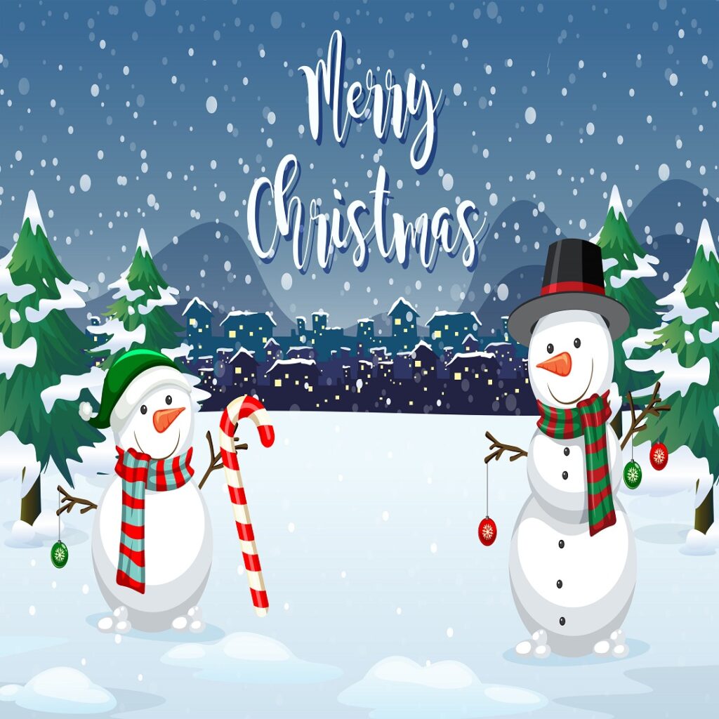 Christmas outdoor background - MasterBundles