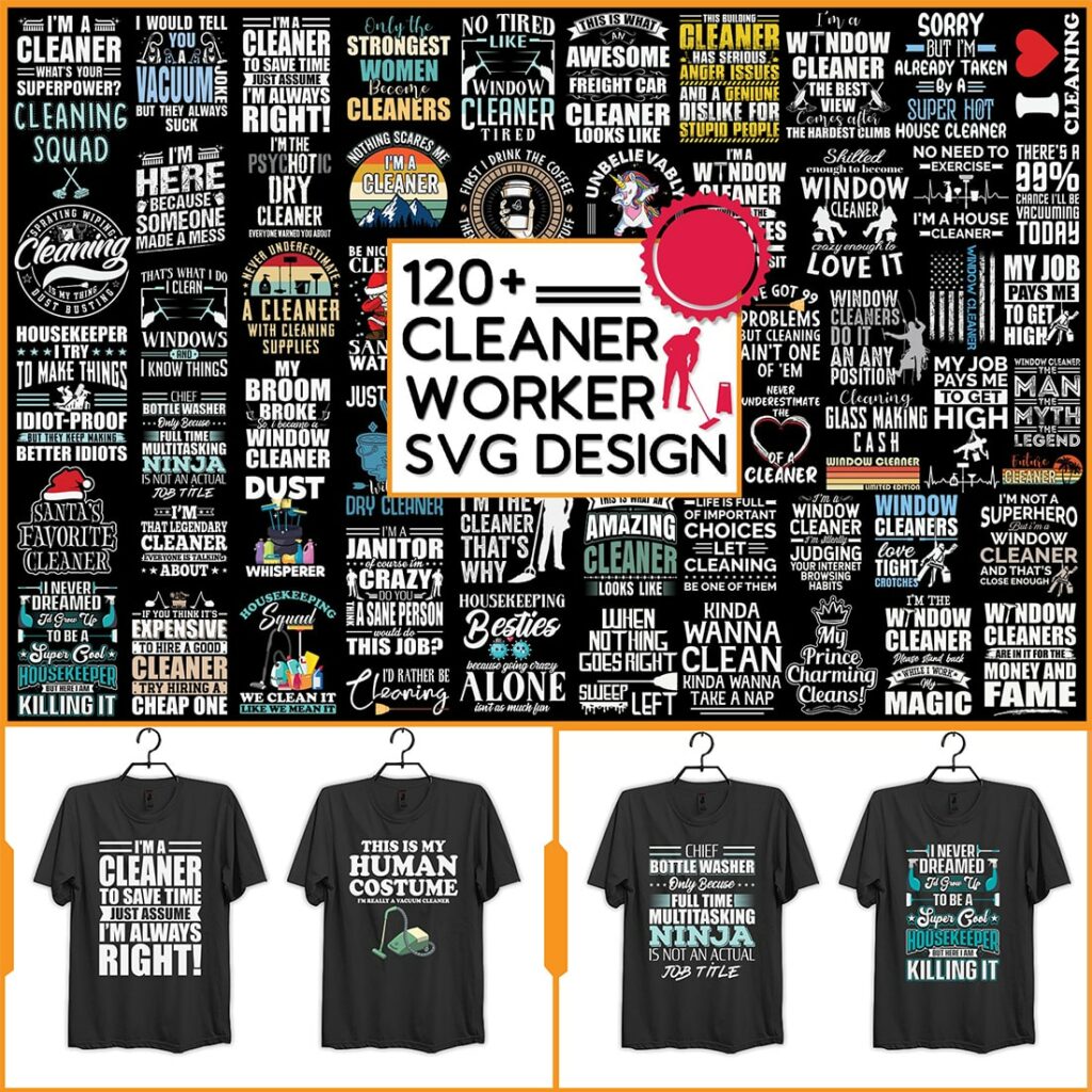 Cleaner SVG Design Bundle - MasterBundles