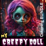 Halloween Creepy Doll Coloring Pages- 33 High Quality Pages - MasterBundles