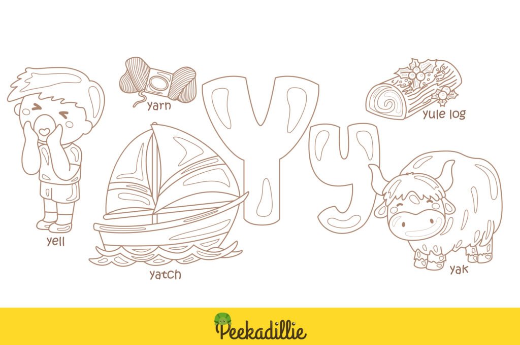 Alphabet Y For Vocabulary School Letter Reading Writing Font Study ...