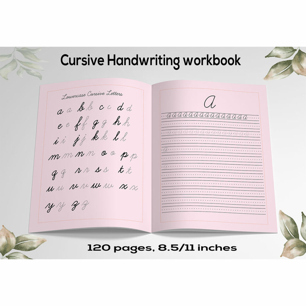 Cursive Handwriting workbook - MasterBundles