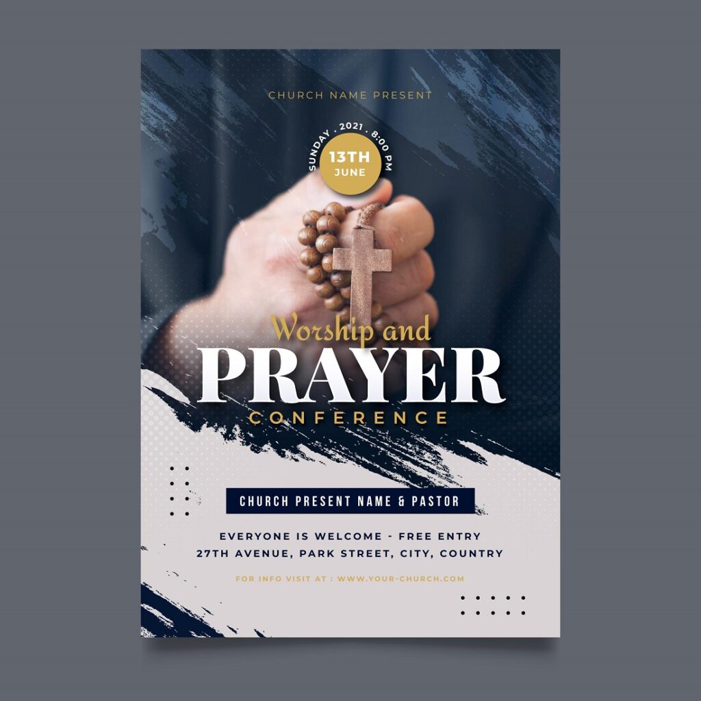 Design church flyer template - MasterBundles