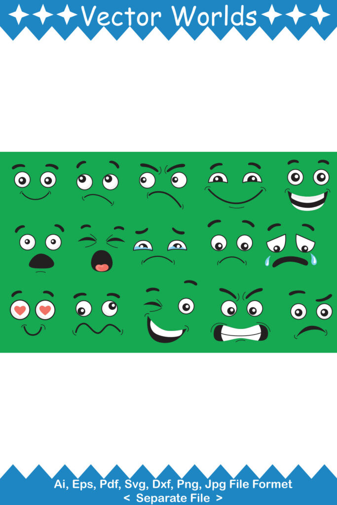 Cartoon Face SVG Vector Design - MasterBundles