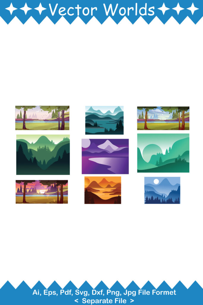 Landscape SVG Vector Design - MasterBundles