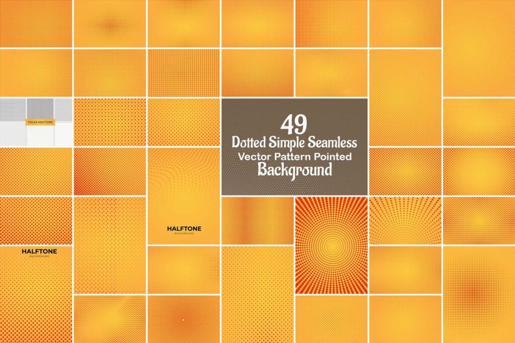 49 Dotted vector pattern Background - MasterBundles