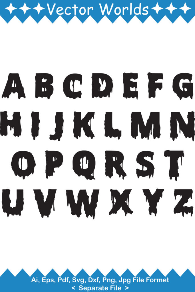 Halloween Font Alphabet SVG Vector Design - MasterBundles