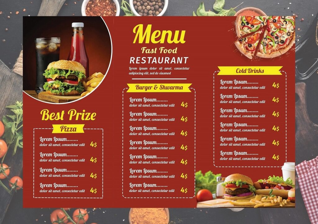 3 Menu design for restaurant - MasterBundles