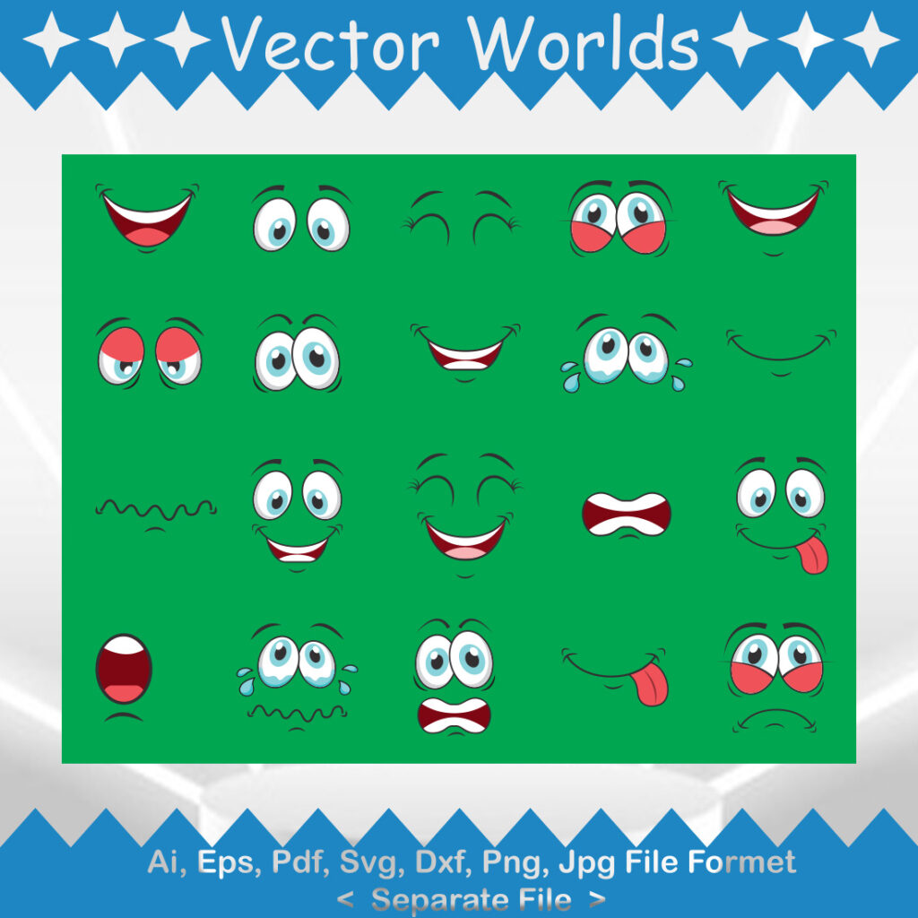 Cartoon Face SVG Vector Design - MasterBundles