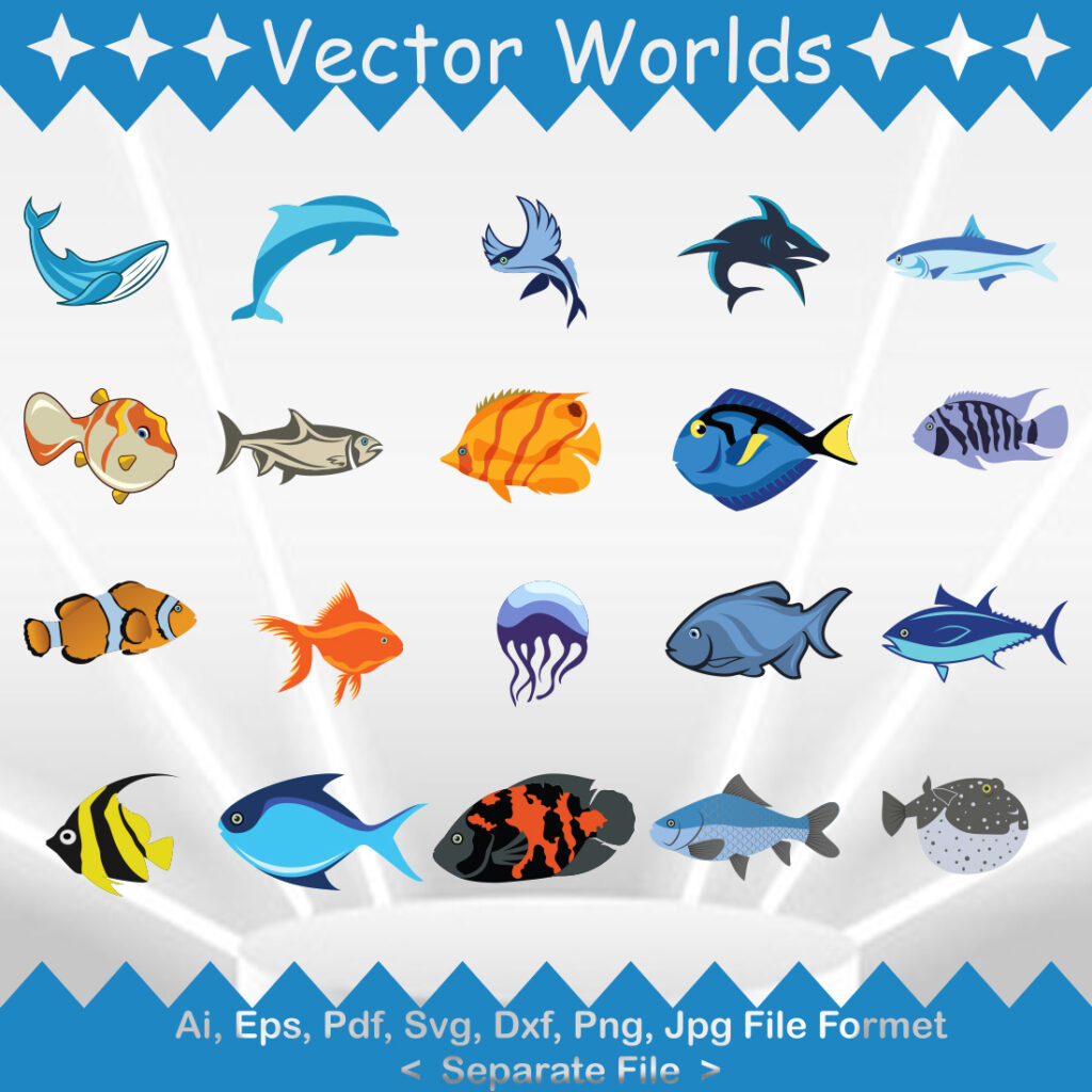 Aquarium Fish SVG Vector Design - MasterBundles