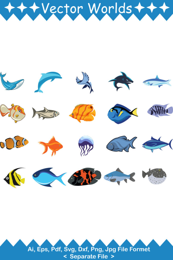 Aquarium Fish SVG Vector Design - MasterBundles