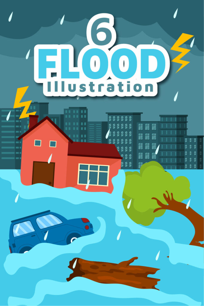6 Floods Vector Illustration - MasterBundles