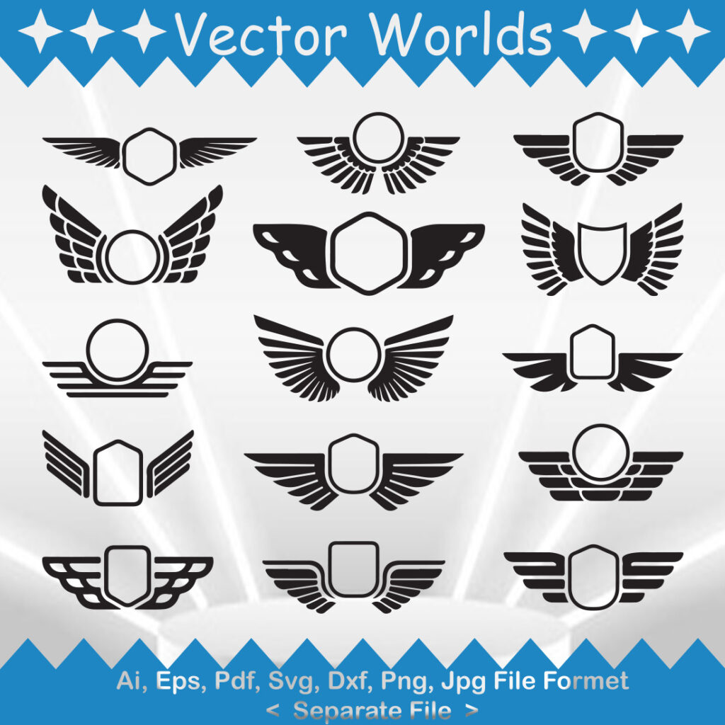 Flying Bird Shield SVG Vector Design - MasterBundles