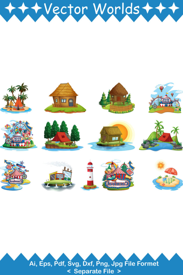 Island Scenery SVG Vector Design - MasterBundles