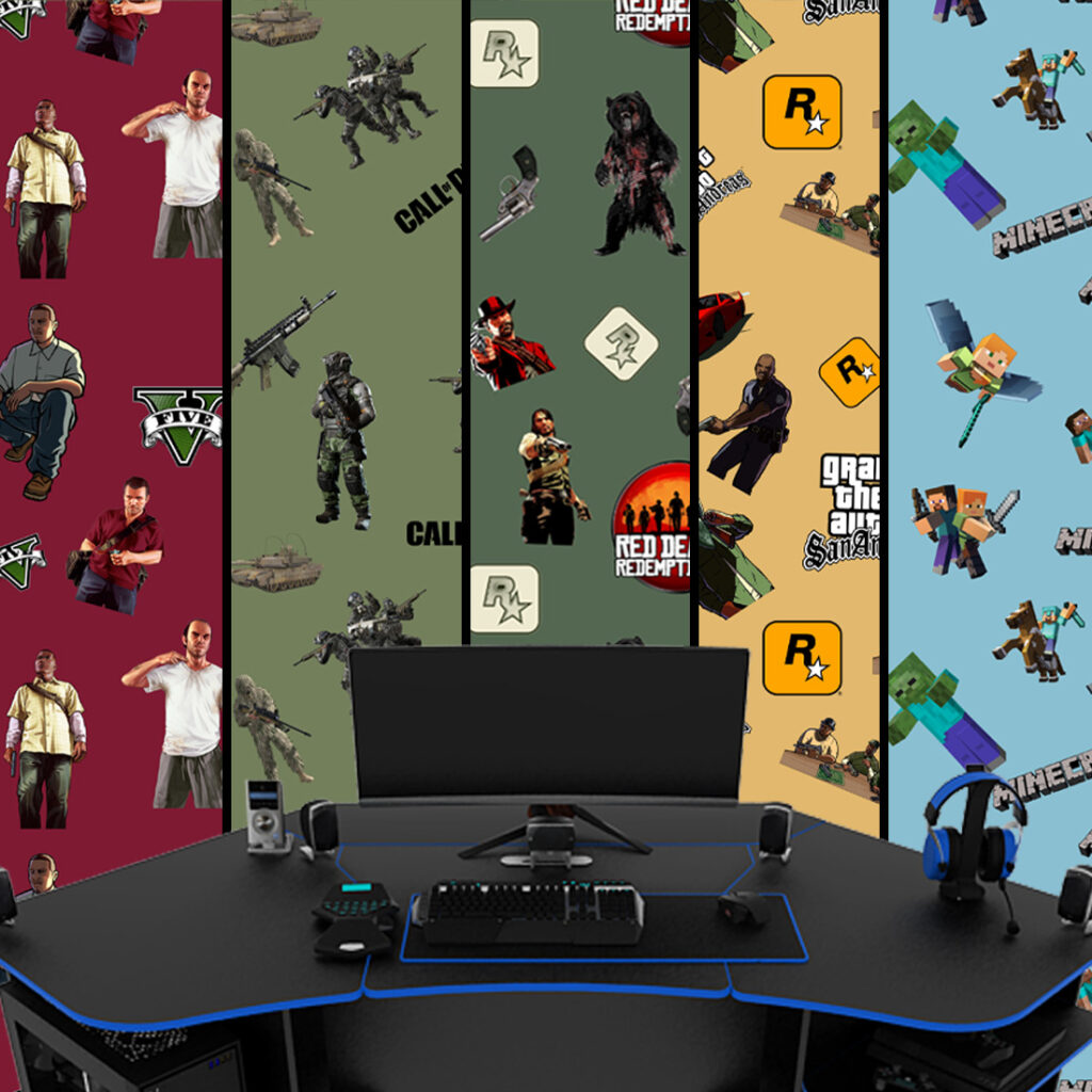 Gaming seamless designs for room décor and desings - MasterBundles