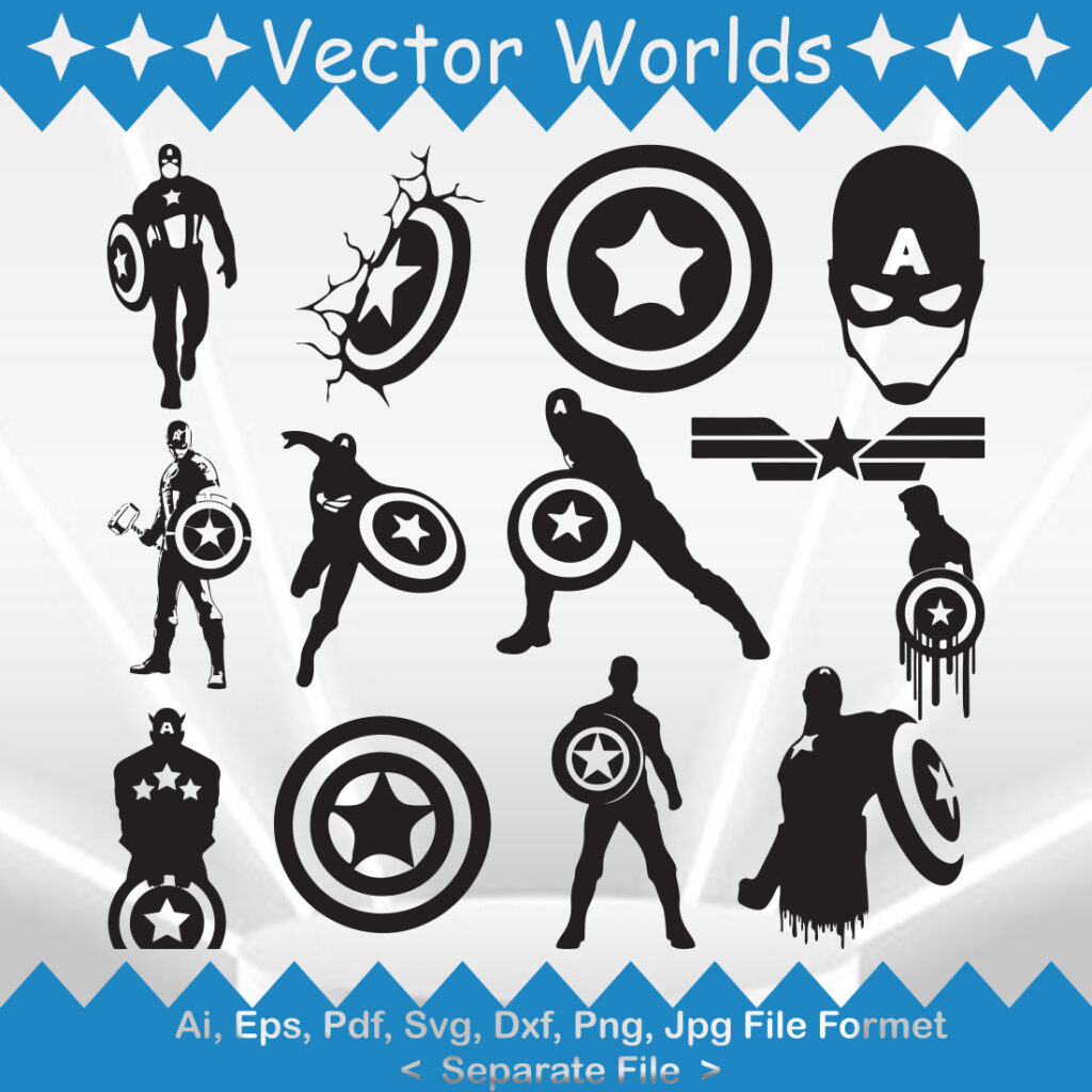 Captain America SVG Vector Design - MasterBundles