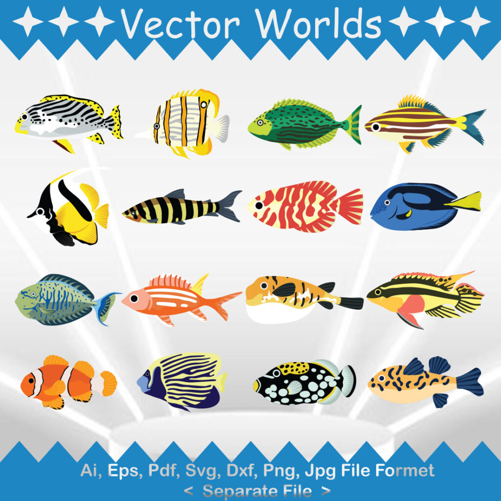Aquarium Fish SVG Vector Design - MasterBundles