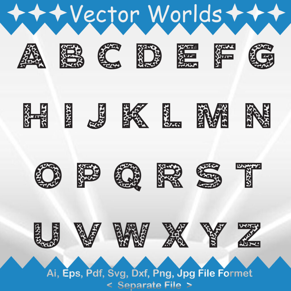 Cheetah Font Alphabet SVG Vector Design - MasterBundles