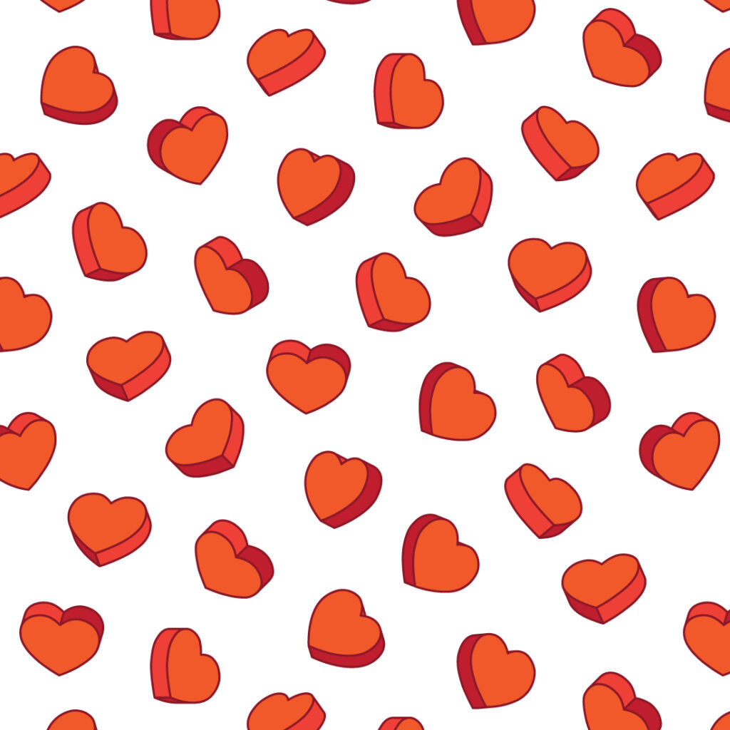 3d Heart Seamless Patterns - MasterBundles