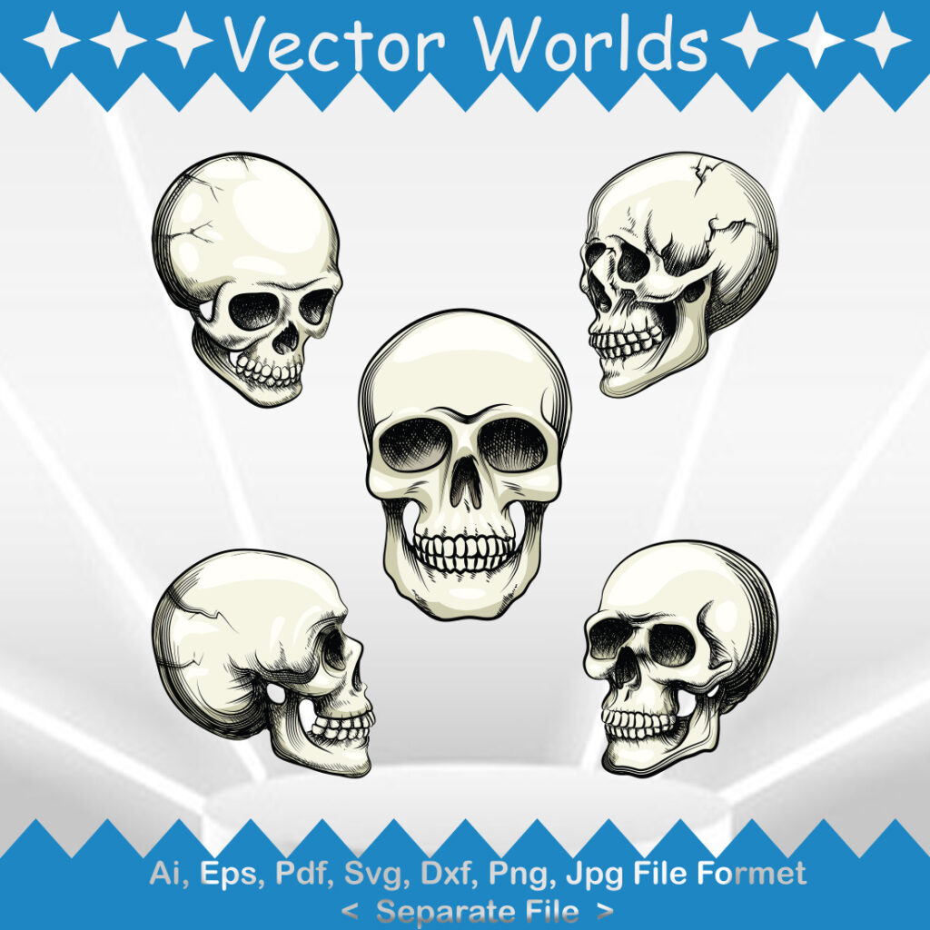 Human Skull SVG Vector Design - MasterBundles