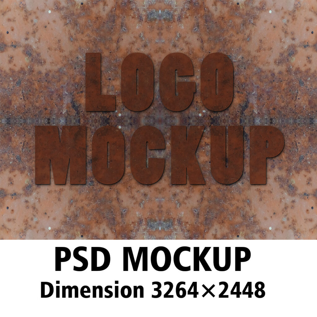 PSD Iron Rust mockup - MasterBundles